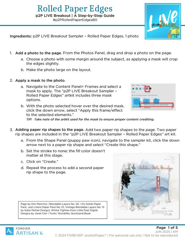 pixels2Pages | p2P LIVE Breakout Rolled Paper Edges